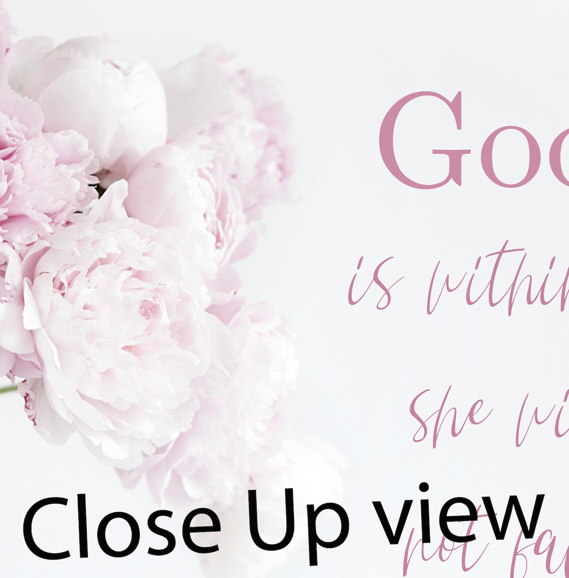 God is Within Her She Will Not Fall Canvas Wall Art Teen | Etsy