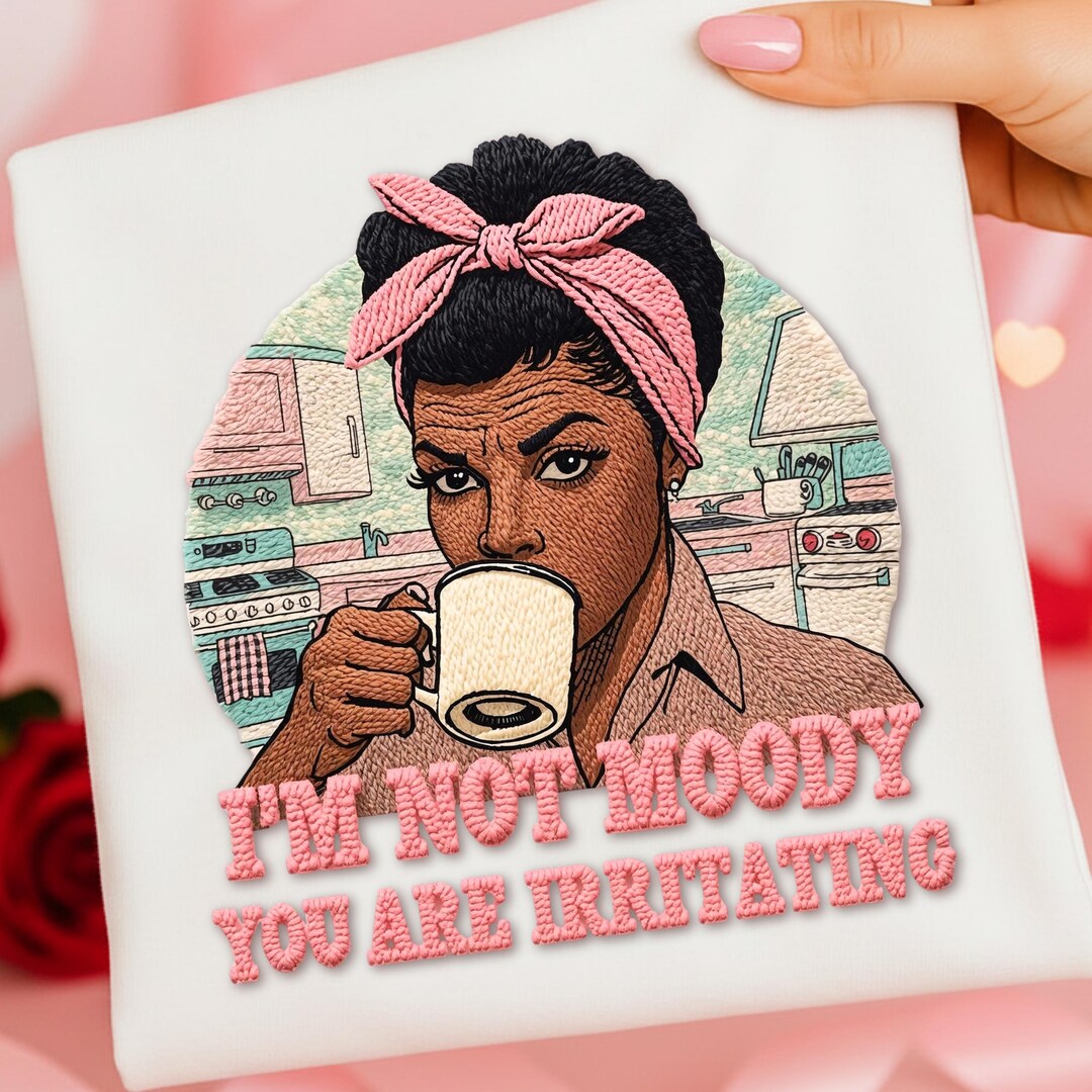 PNG Funny Vintage Coffee Drinking 50s Retro Housewife Meme I'm Not ...