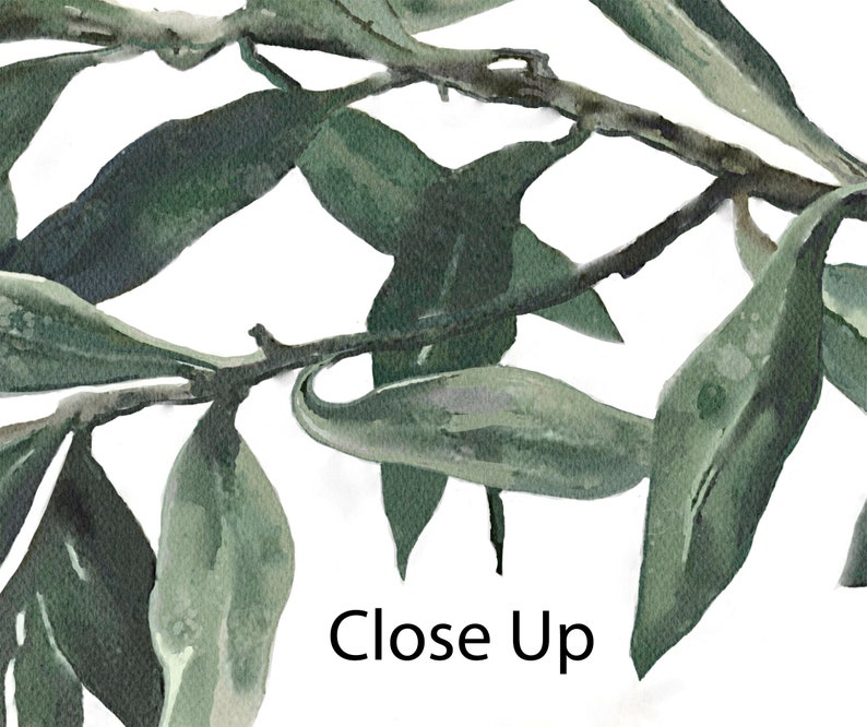 Printable Wall Art Greenery Print Artwork 12x36 Long Horizontal Narrow ...