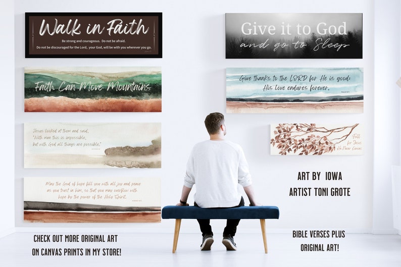 Religious Bible Verse Canvas Prints Long Horizontal Wall Art - Etsy