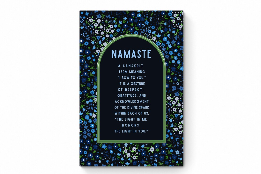 Namaste Definition Gift for Yoga Teacher Dorm Room Decor Namaste Trendy ...