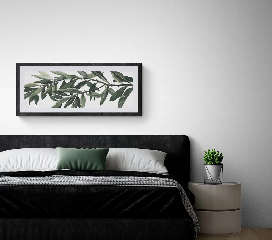 Printable Wall Art Greenery Print Artwork 12x36 Long Horizontal Narrow ...