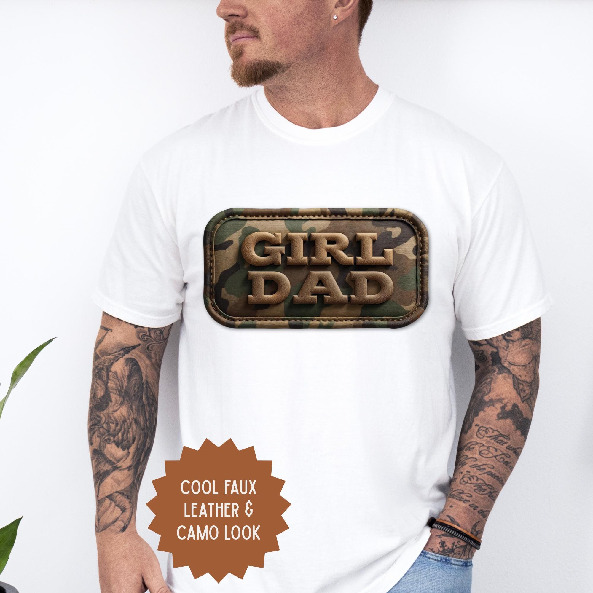 Camo Girl Dad Faux Patch PNG PLUS 20 Oz Tumbler Wrap Camouflage ...