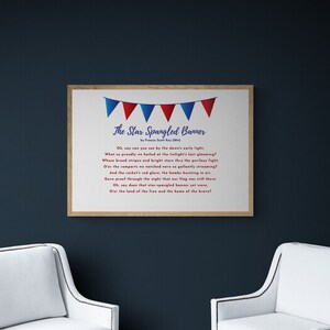 Star Spangled Banner, Printable Wall Art Print, Patriotic Gifts ...
