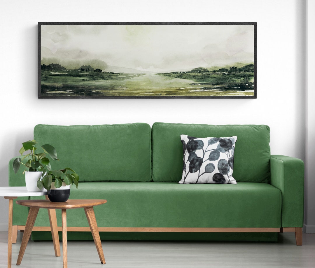 Wall Art Prints Living Room Modern Framed Landscape Art Long Narrow ...