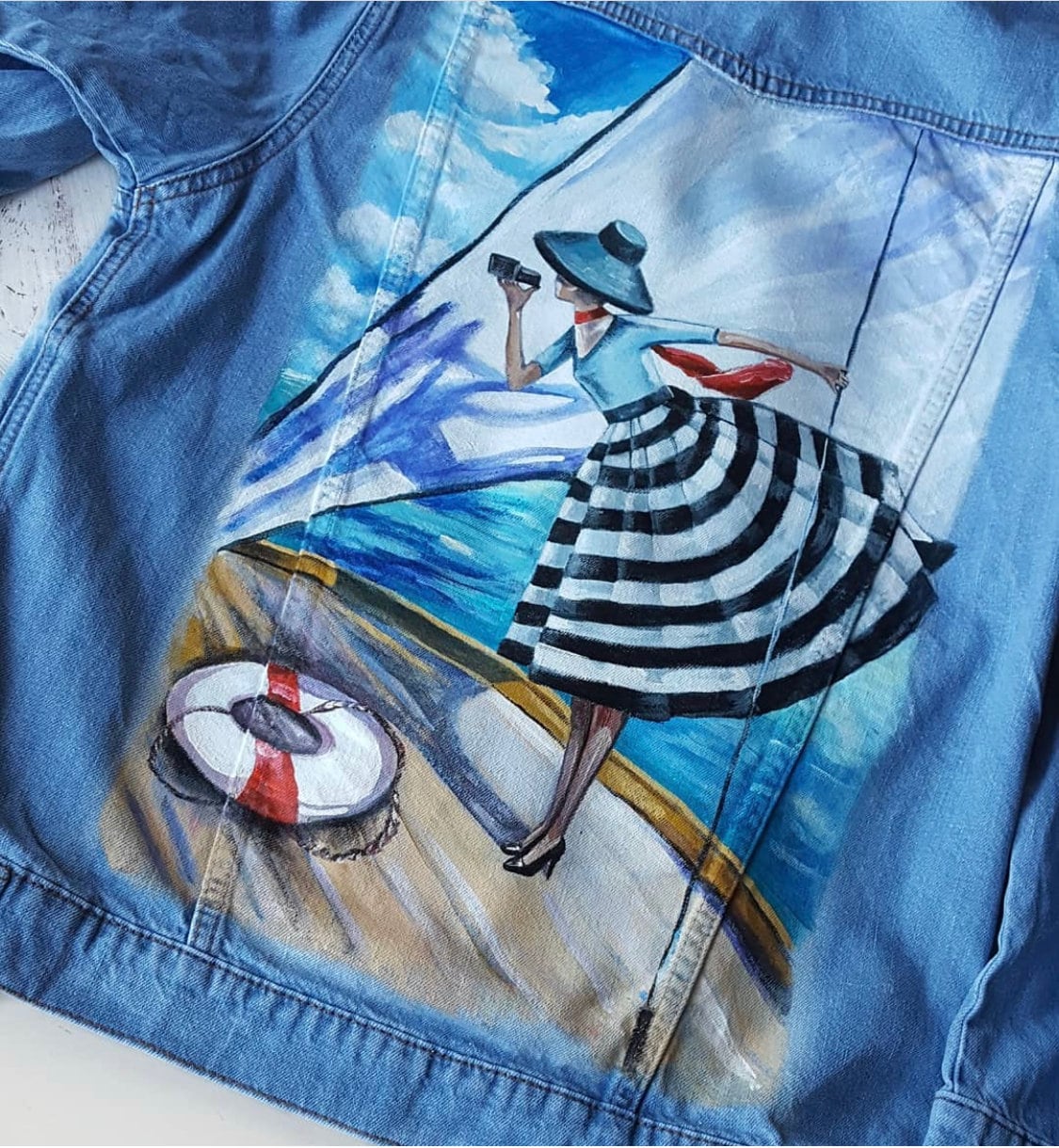 Custom Denim Jacket.hand Painted Jacket - Etsy