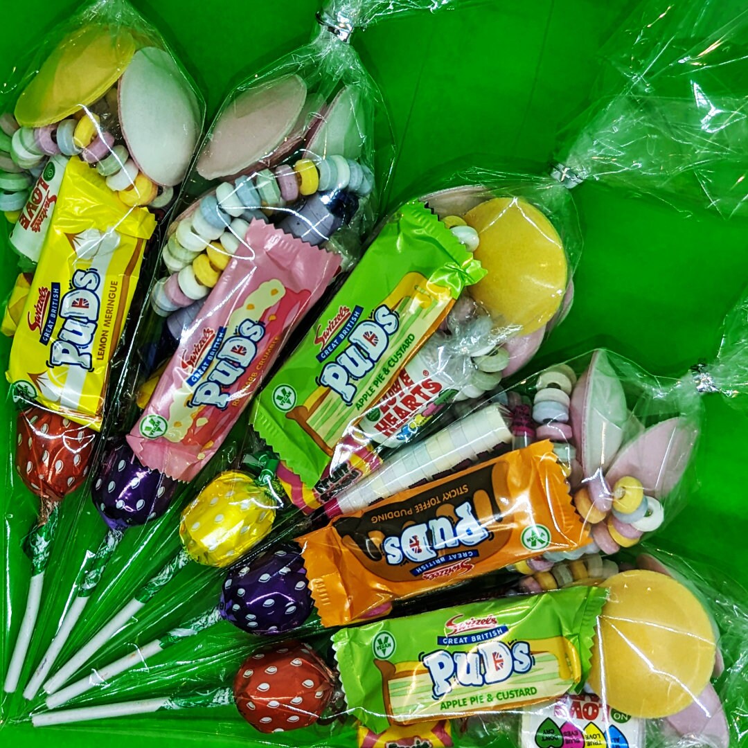 Pre Filled Sweet Cones Retro Swizzels Personalised Stickers Kids Party ...