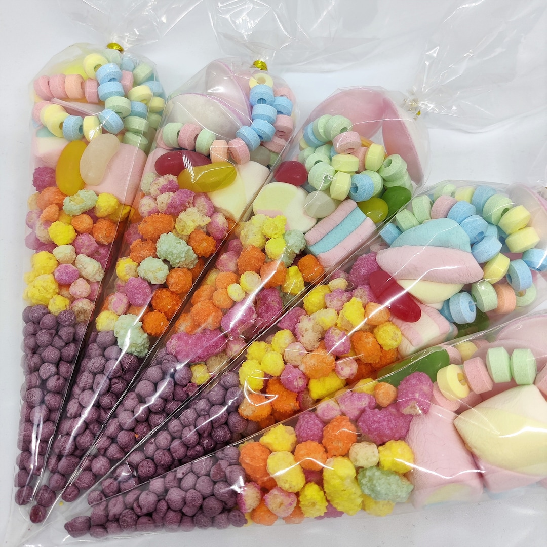 Personalised Pre Filled Purple Millions Sweet Cones Party Bags Made ...