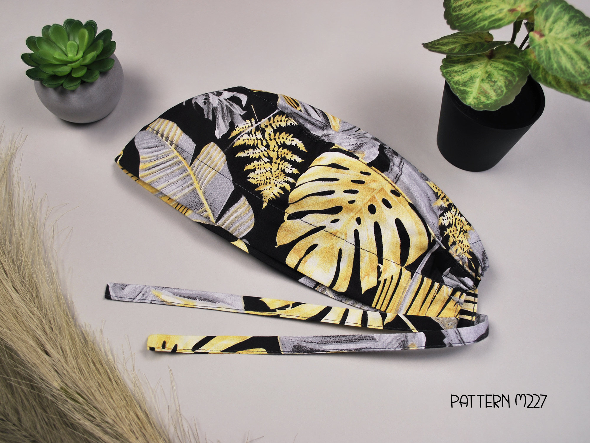 Scrub Caps for Men, Surgical Cap Leaf, Mens Scrub Hats, Leaves Scrub ...