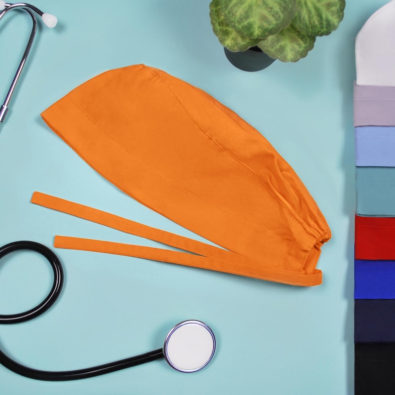 Navy and Orange Scrub Hat - Etsy