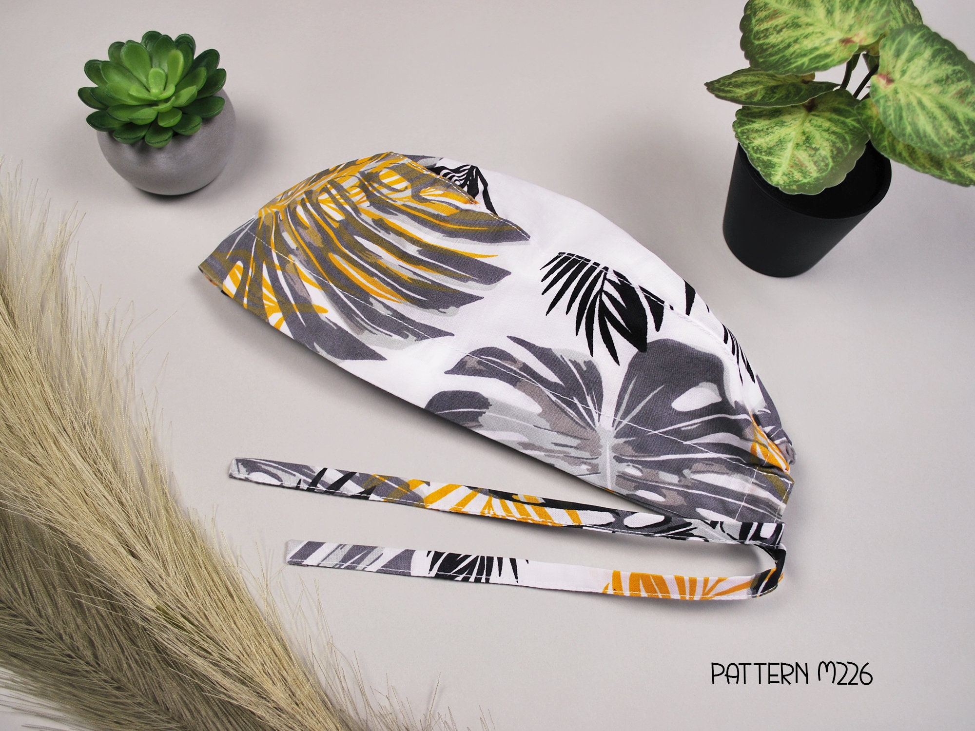 Scrub Caps for Men, Surgical Cap Leaf, Mens Scrub Hats, Leaves Scrub ...