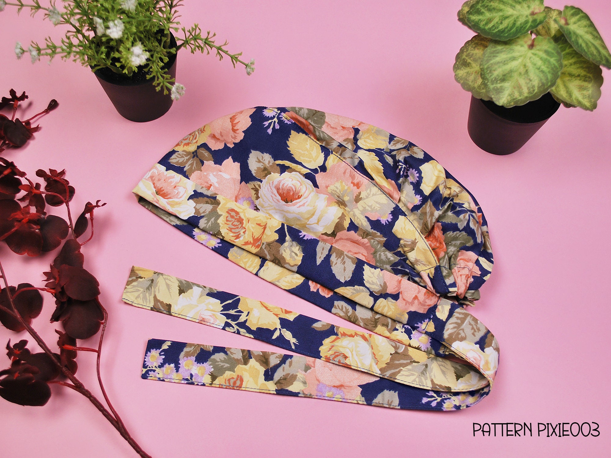 Floral Scrub Caps, Pixie Surgical Cap, Scrub Hats for Women, Scrub Hat ...