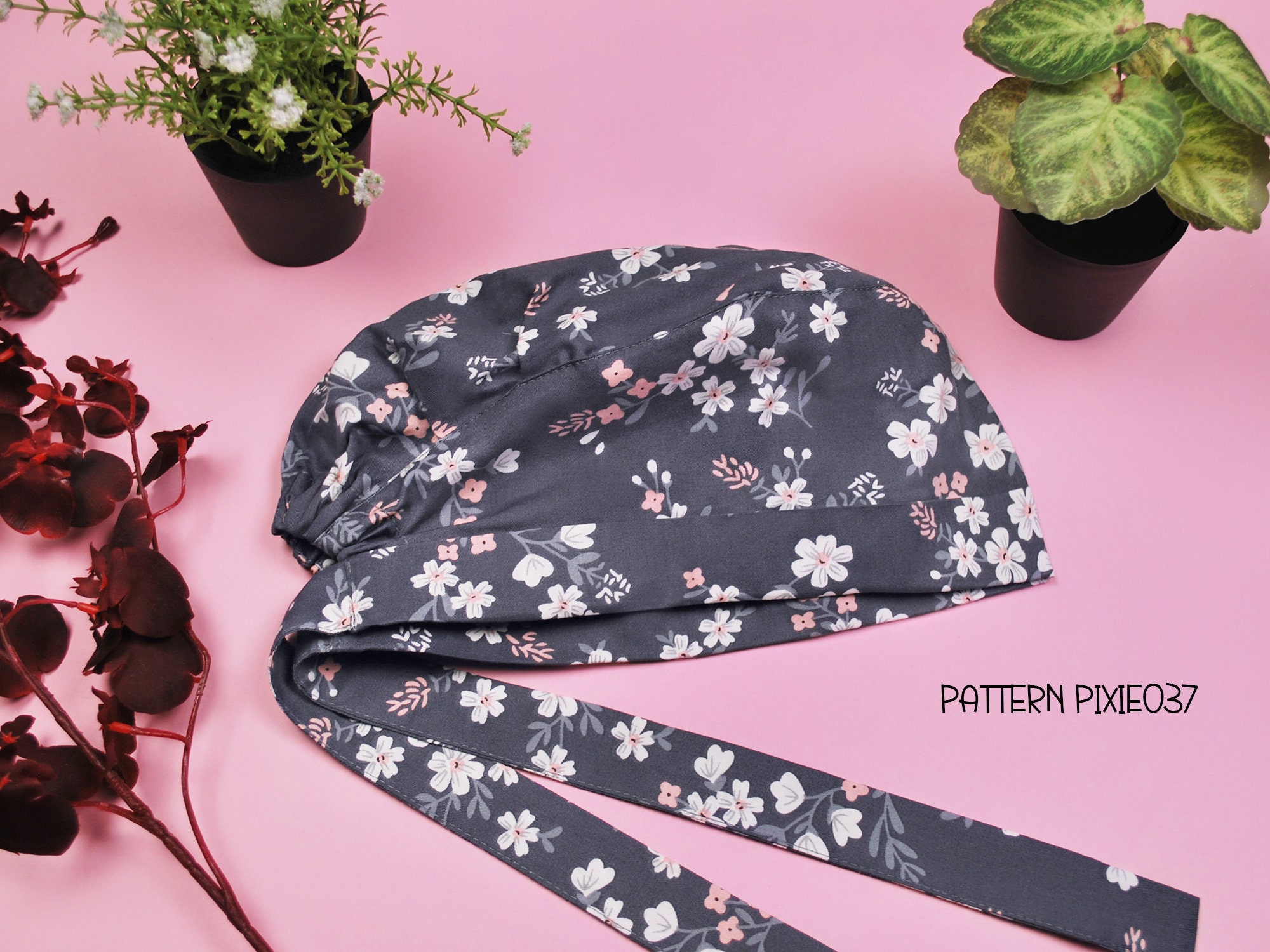 Floral Scrub Caps, Pixie Surgical Cap, Scrub Hats for Women, Scrub Hat ...
