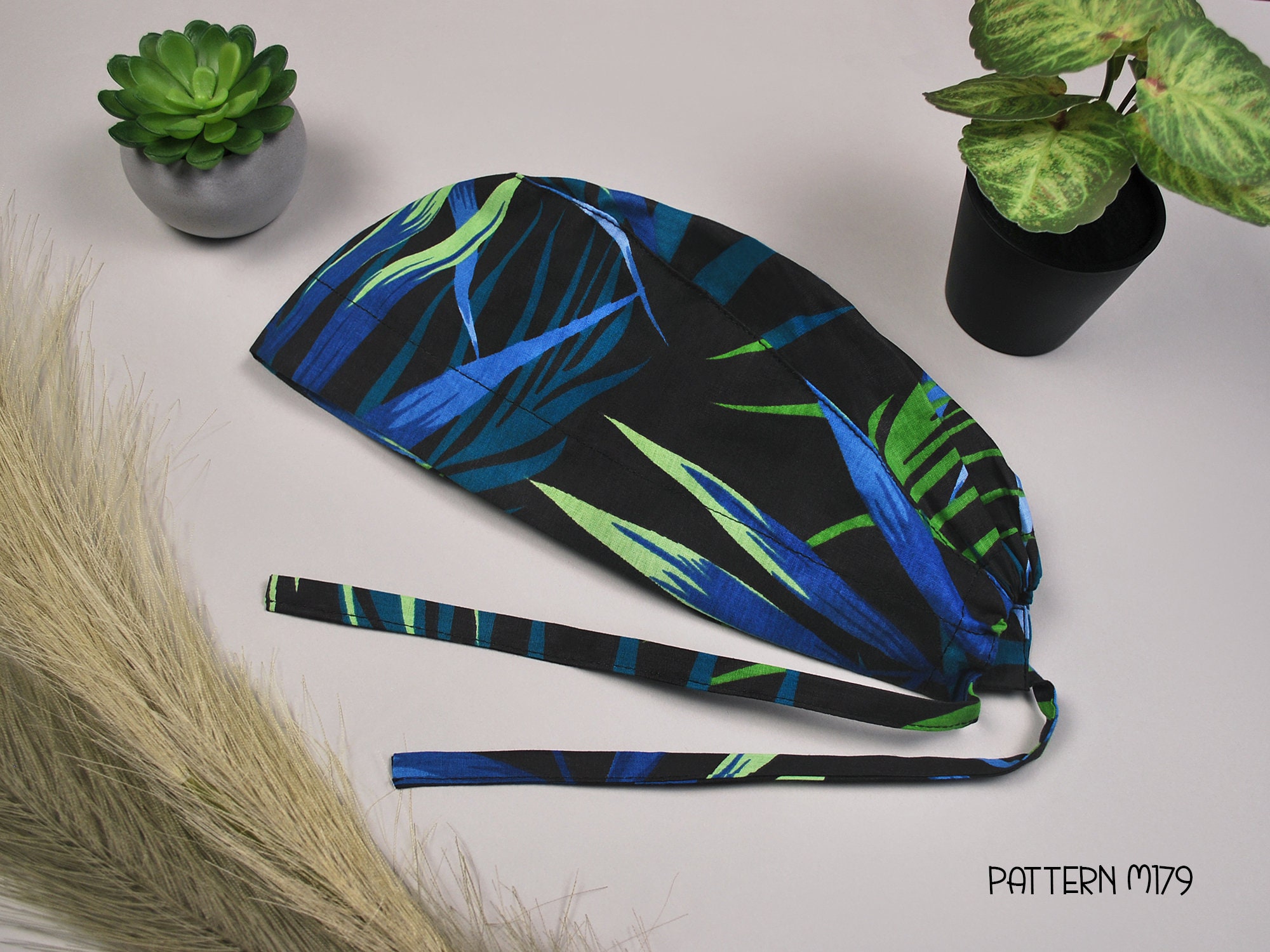 Scrub Caps for Men, Surgical Cap Leaf, Mens Scrub Hats, Leaves Scrub ...