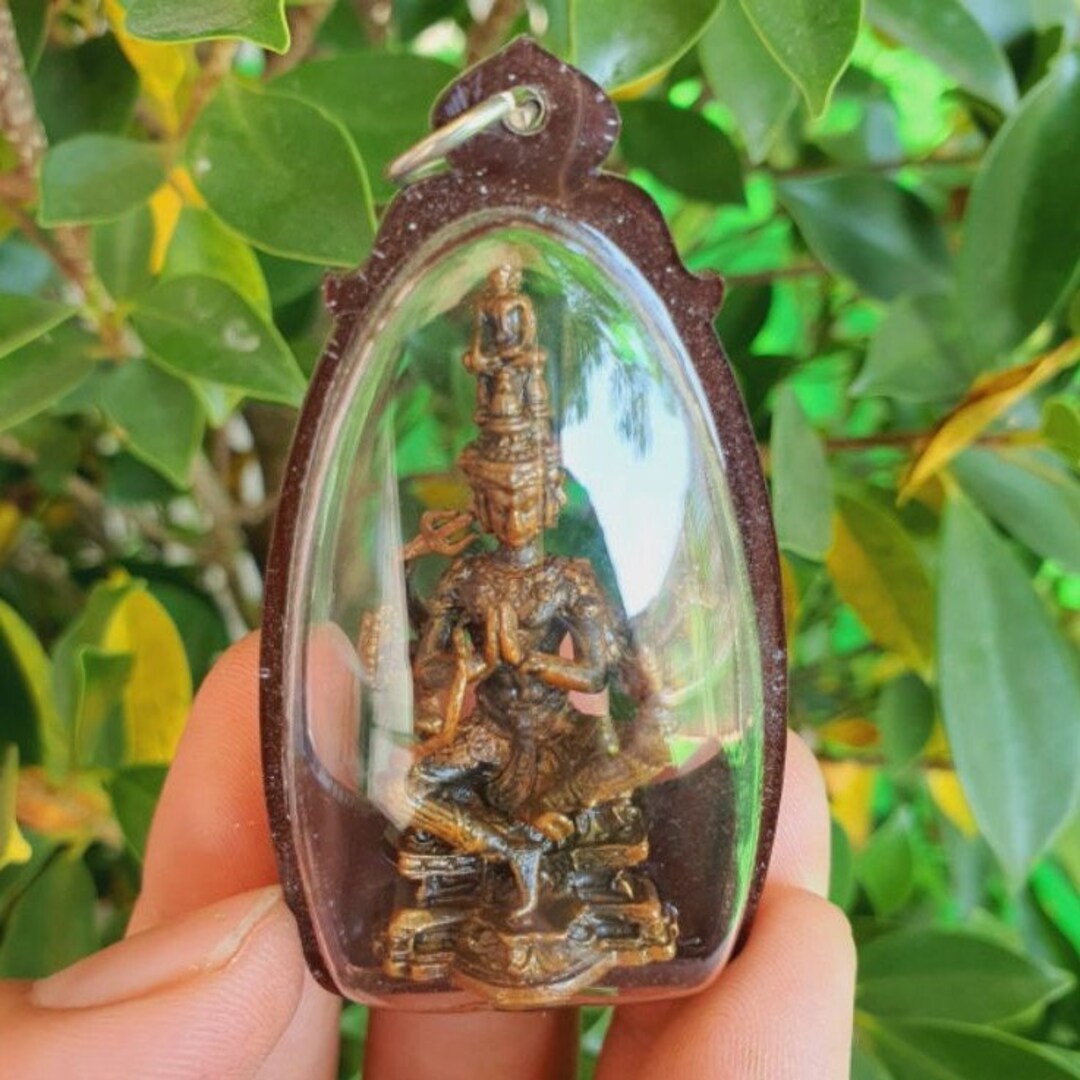 Buddha Brahma God Phra Prom Statue LP Du Wat Sake Talisman - Etsy