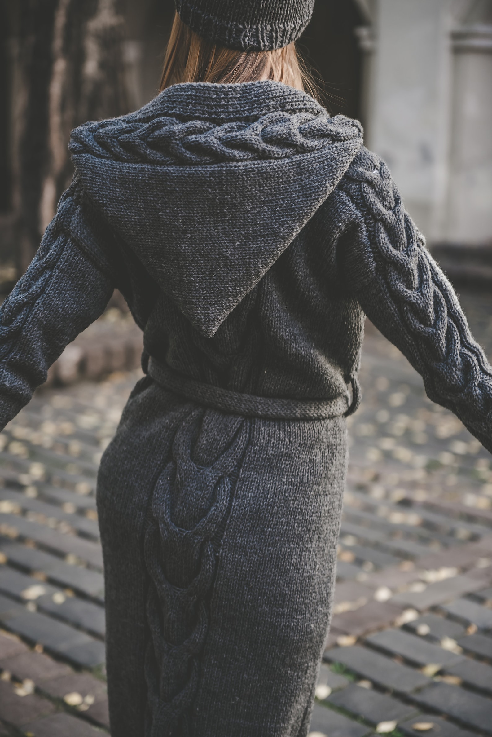 Long Women Cardigan Cowl Long Coat Bulky Aran Coat Thick - Etsy