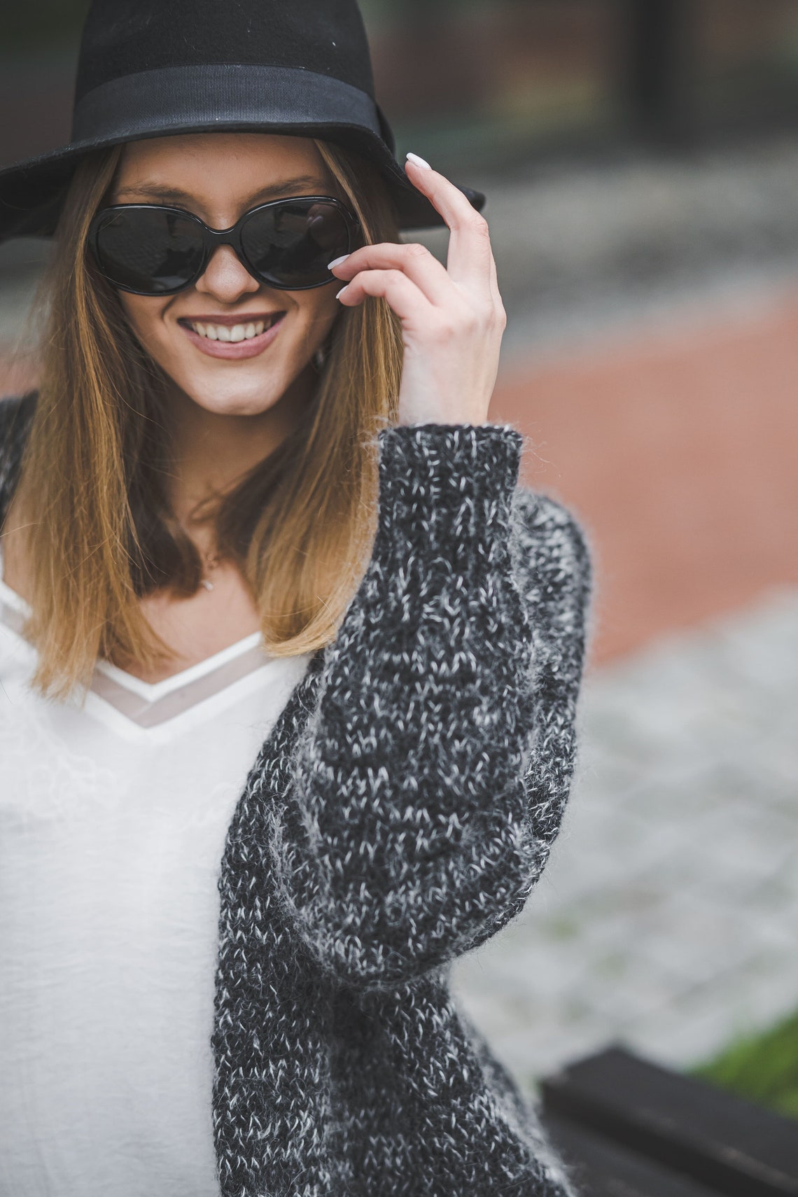 Cropped Woman Cardigan With Pockets, Open Front Button Down Sweater for ...