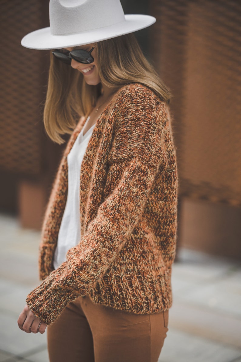 Short Cardigan Jacket for Woman, Ropped Buttoned Bomber, Open Front ...