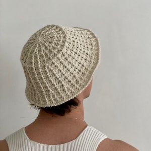 Waffle Recycled Cotton Bucket Hat Handmade Crochet / Macrame Style ...
