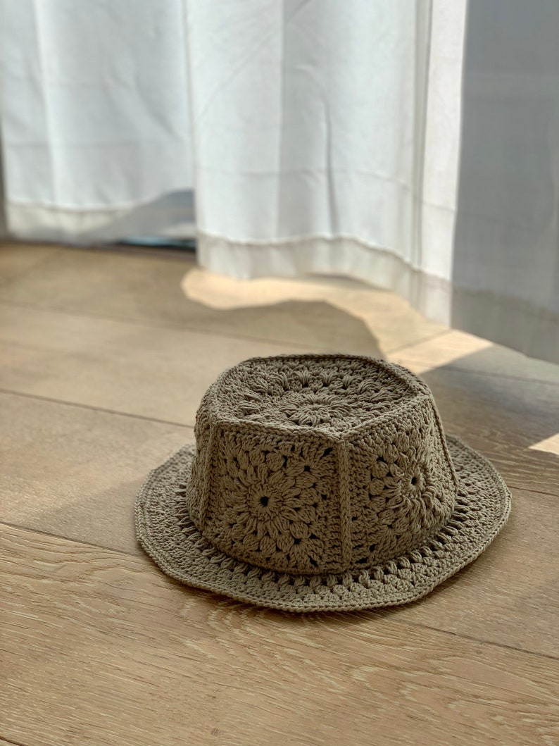 Handmade Recycled Cotton Bucket Hat Crochet / Macrame Style - Etsy