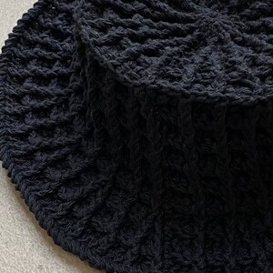 Waffle Recycled Cotton Bucket Hat Handmade Crochet / Macrame Style ...