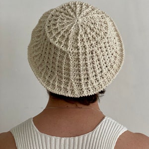 Waffle Recycled Cotton Bucket Hat Handmade Crochet / Macrame Style ...