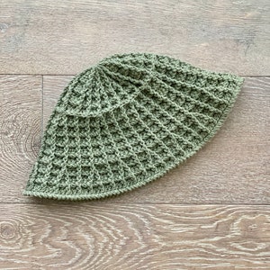 Waffle Recycled Cotton Bucket Hat Handmade Crochet / Macrame Style ...
