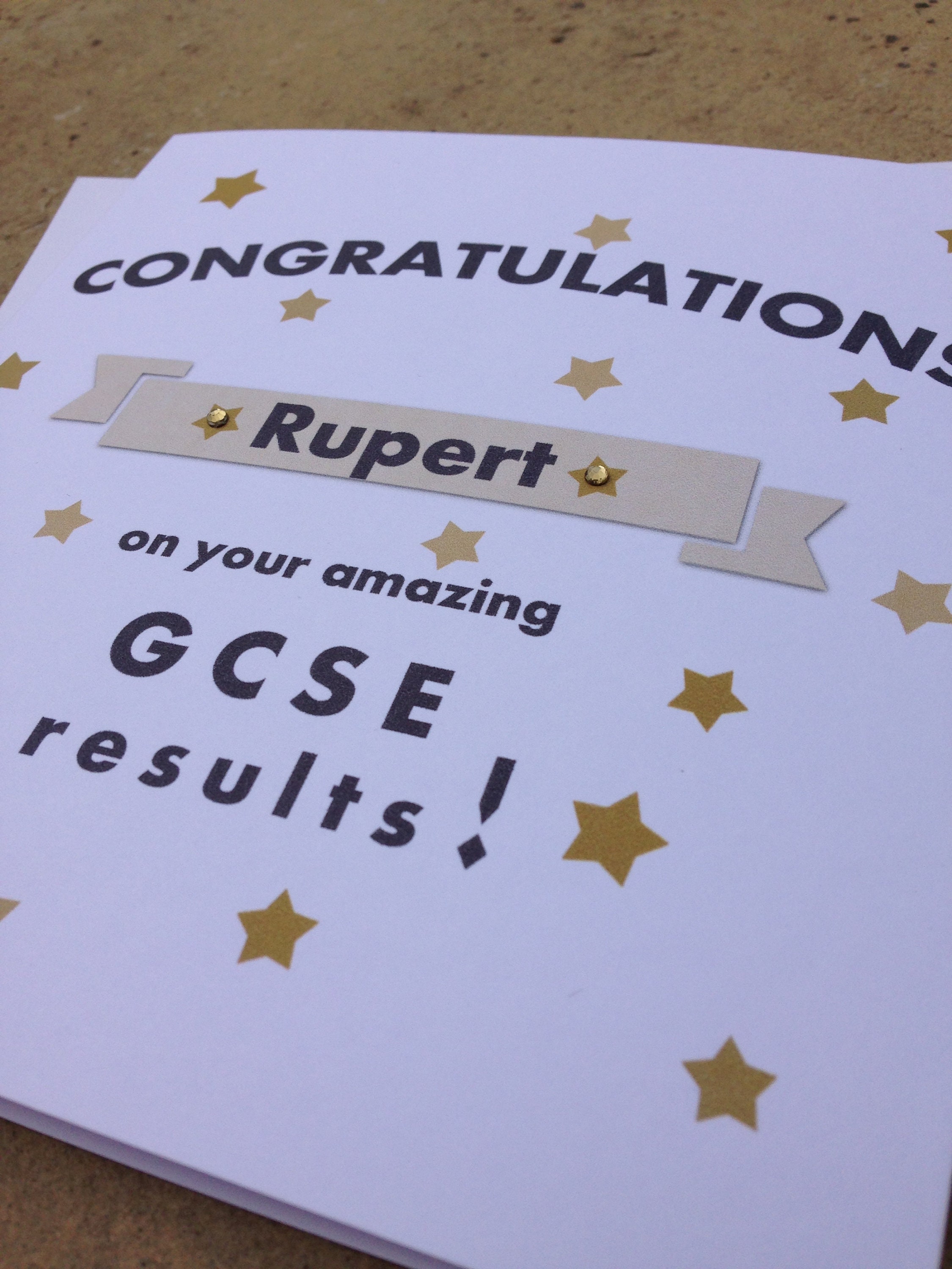 Personalised Exam Congratulations Card GCSE Results Card A - Etsy UK