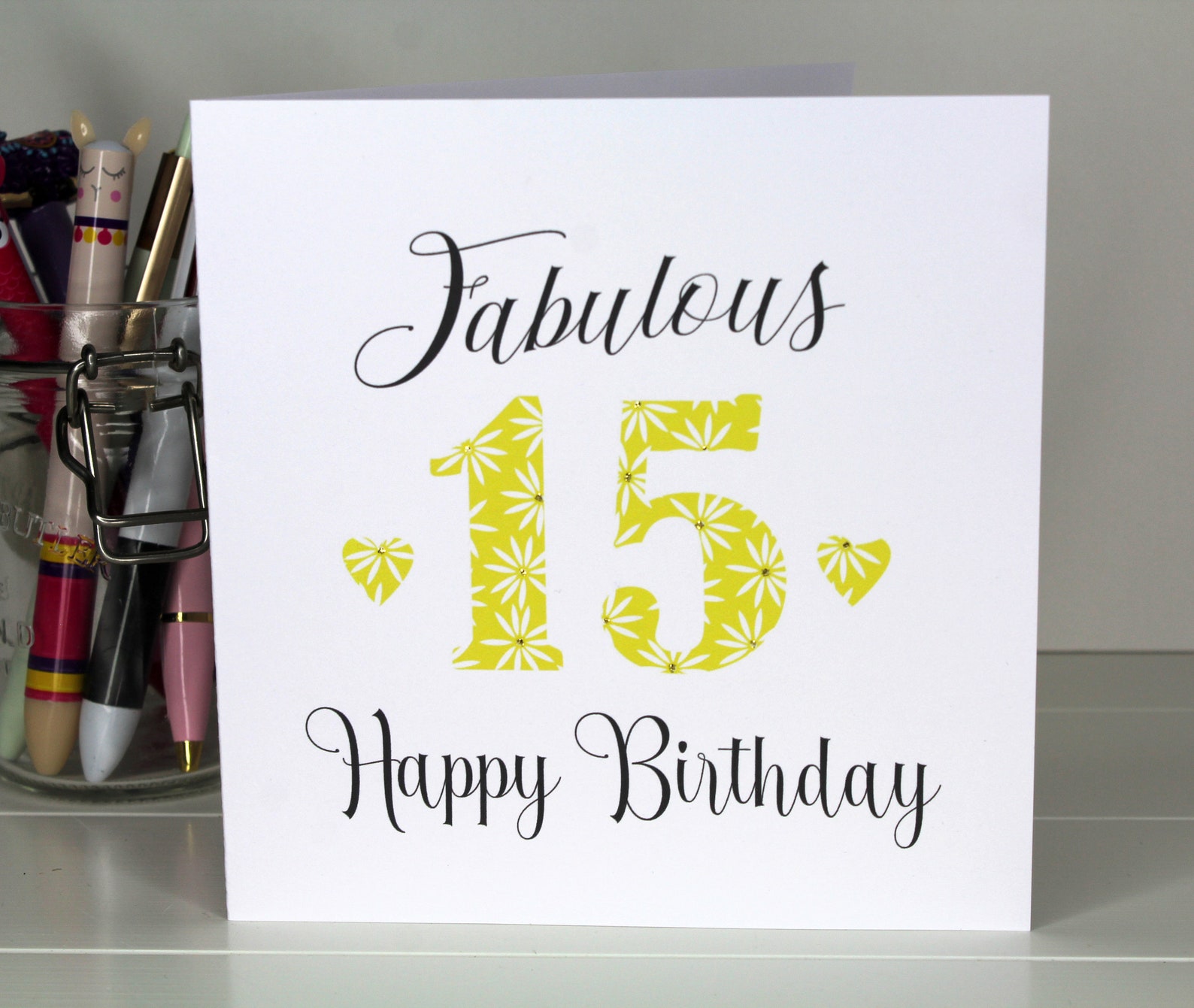 15th Birthday Card Fabulous 15 Daughter Sister Cousin - Etsy