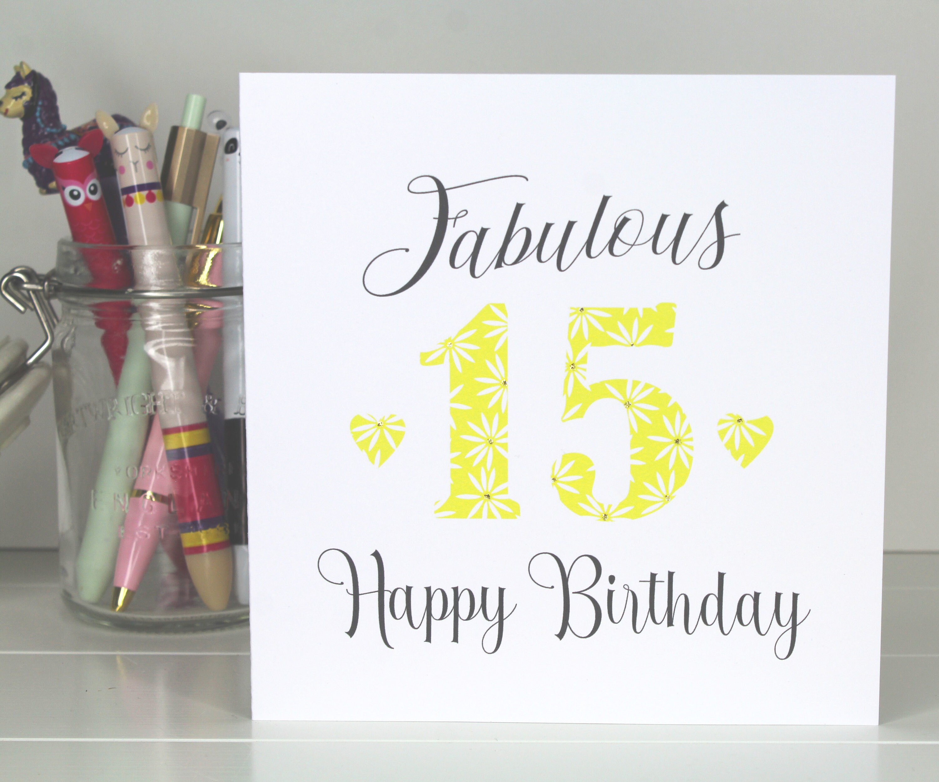 15th Birthday Card Fabulous 15 Daughter Sister Cousin - Etsy