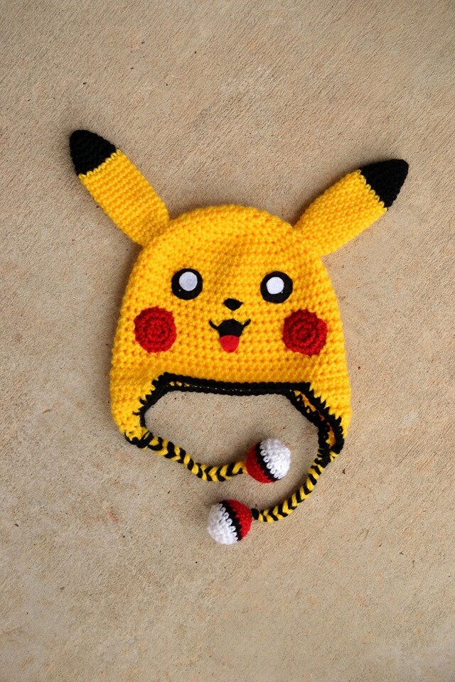 Handmade Pikachu Inspired Hat - Etsy