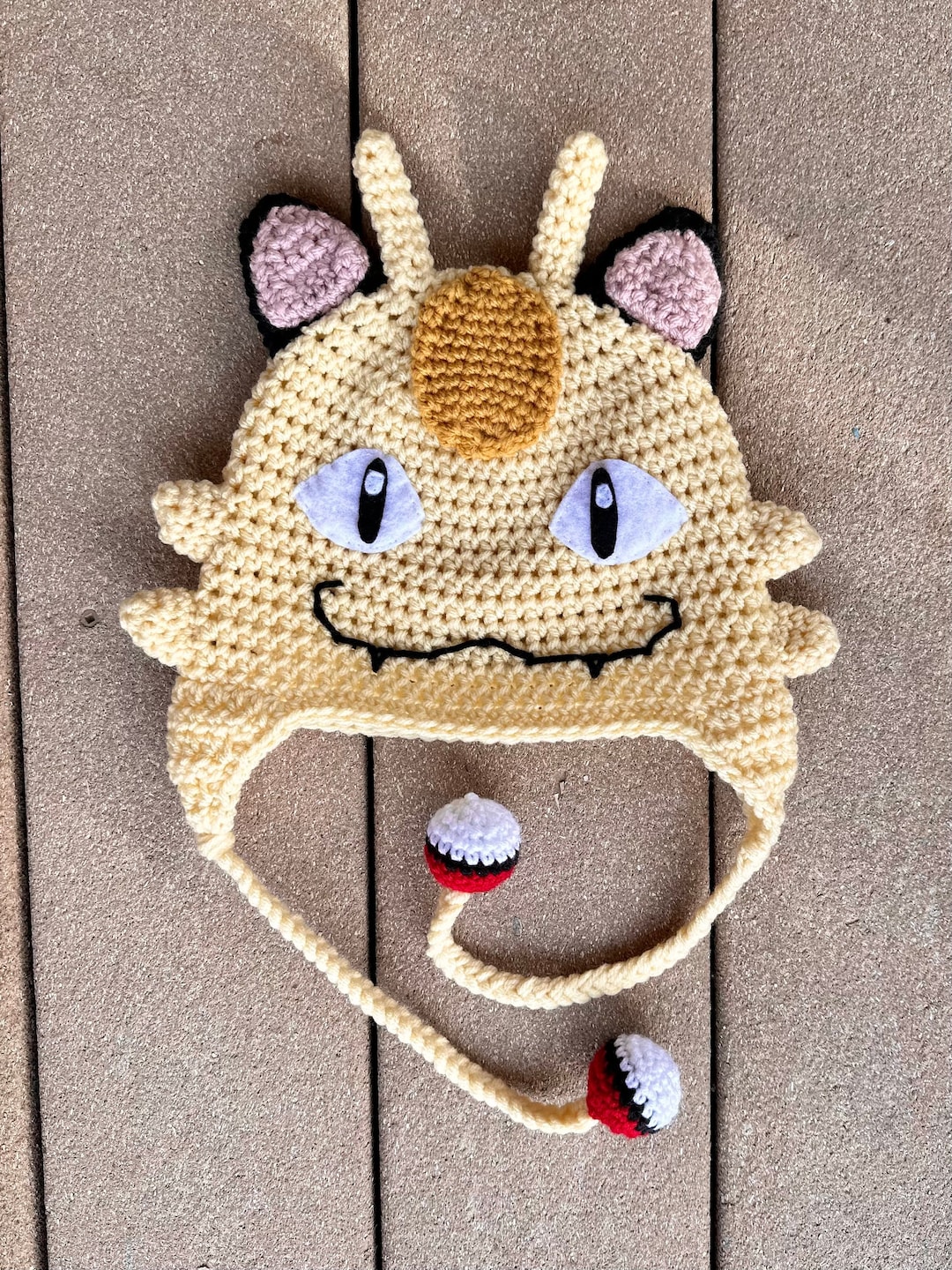Handmade Meowth Inspired Hat - Etsy