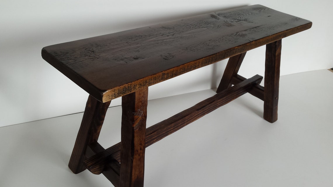 Rustic Bench - Etsy