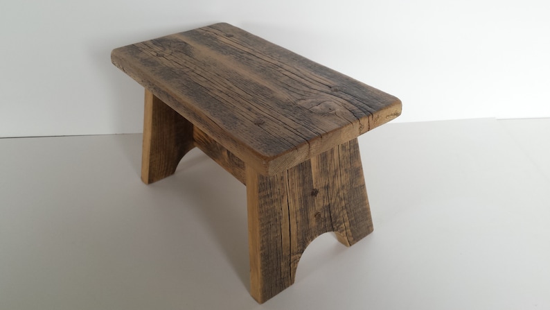 Recycled Wood Rustic Step Stool - Etsy