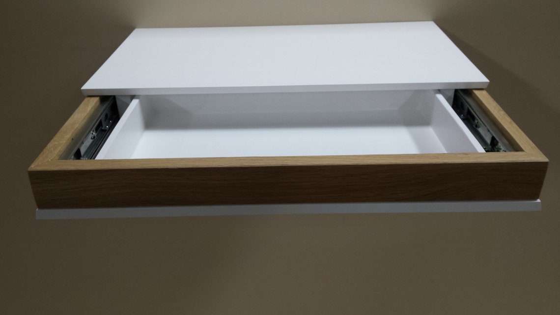 Floating Shelf With Hidden Drawer and Magnet Lock | Etsy