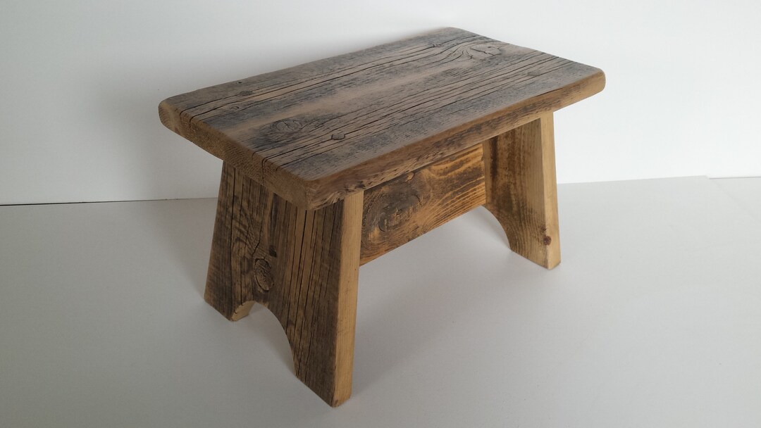 Recycled Wood Rustic Step Stool - Etsy