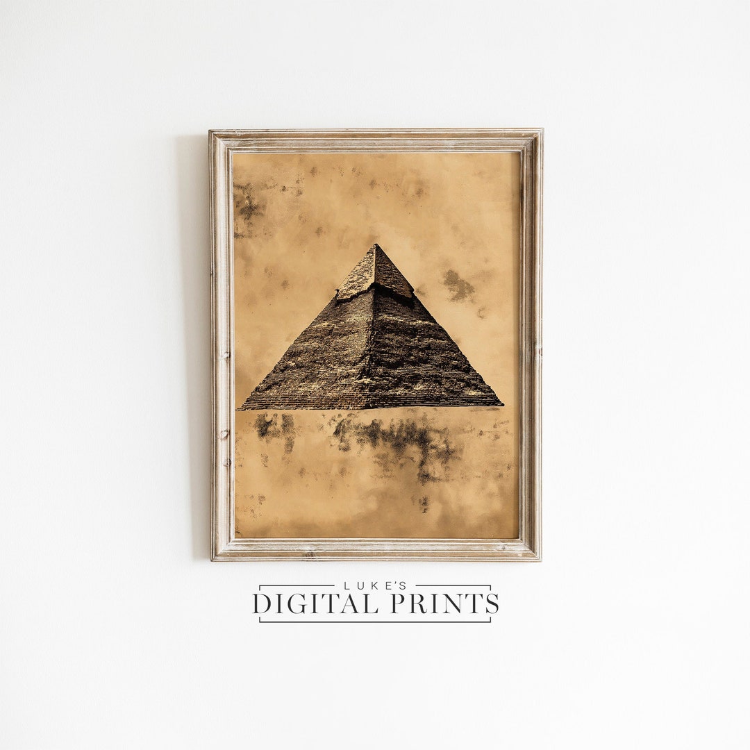 Pyramid of Giza Artwork Print - Digital Download - Historical Landmark ...