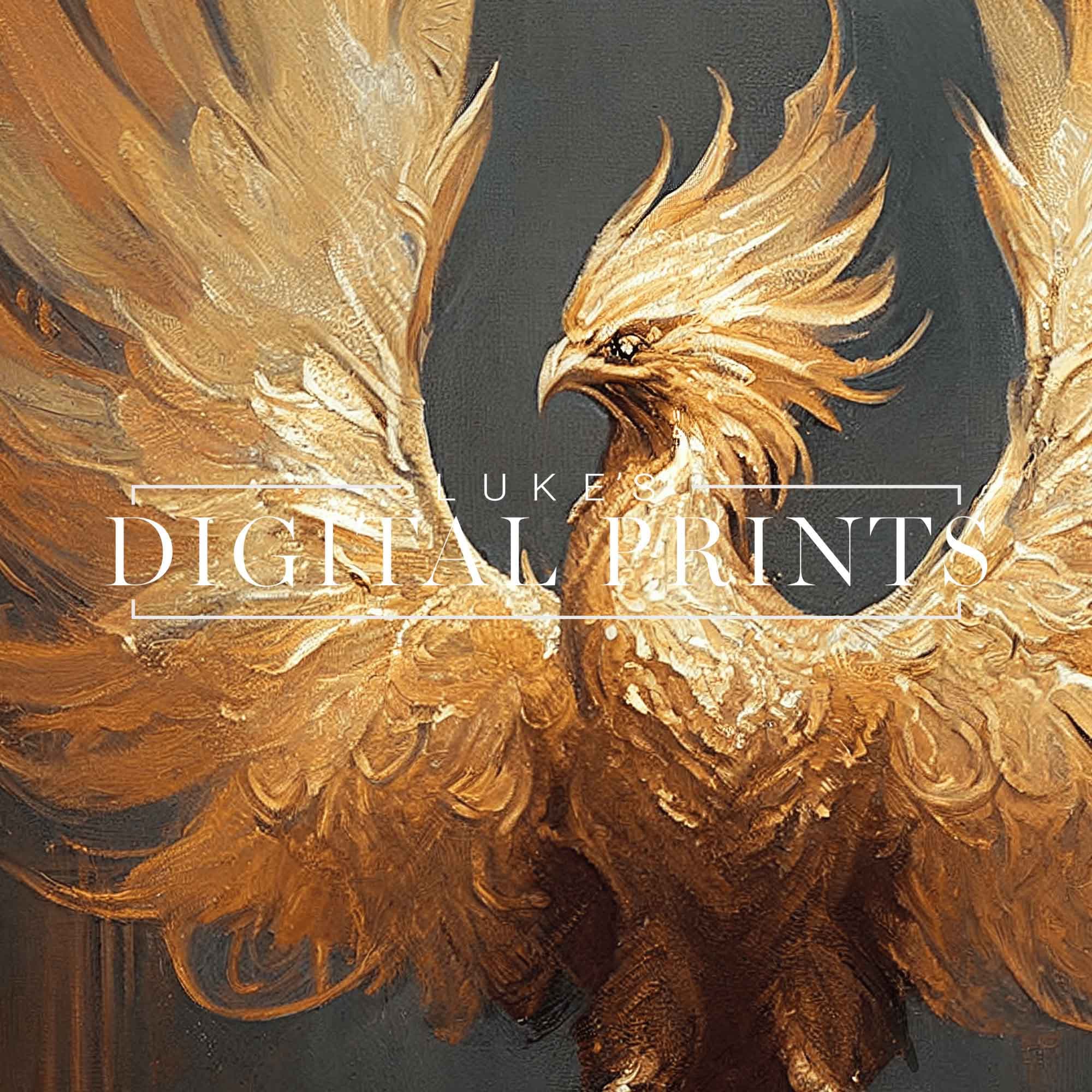 Golden Phoenix Art Print - Digital Download - Ancient Greek Mythology ...