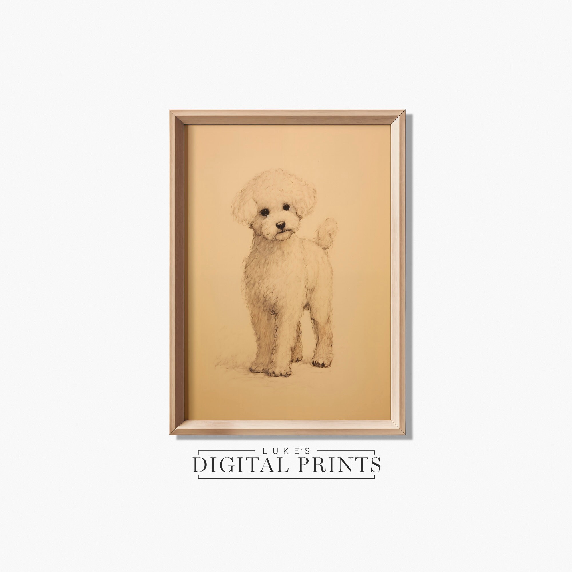 PRINTABLE Bichon Frise Portrait - Digital Art Print Download - Vintage ...