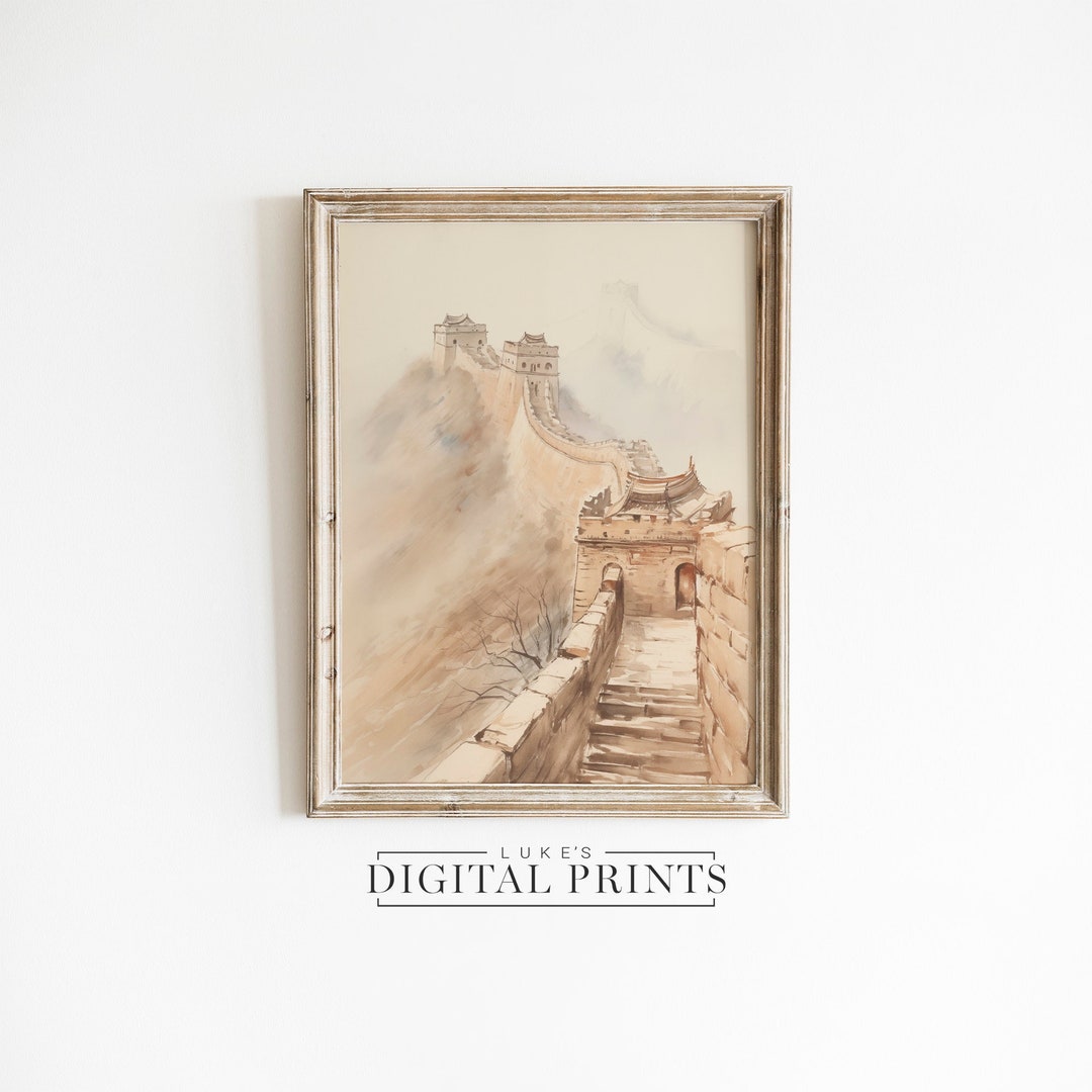 PRINTABLE Great Wall of China Artwork - Digital Download - Ancient ...