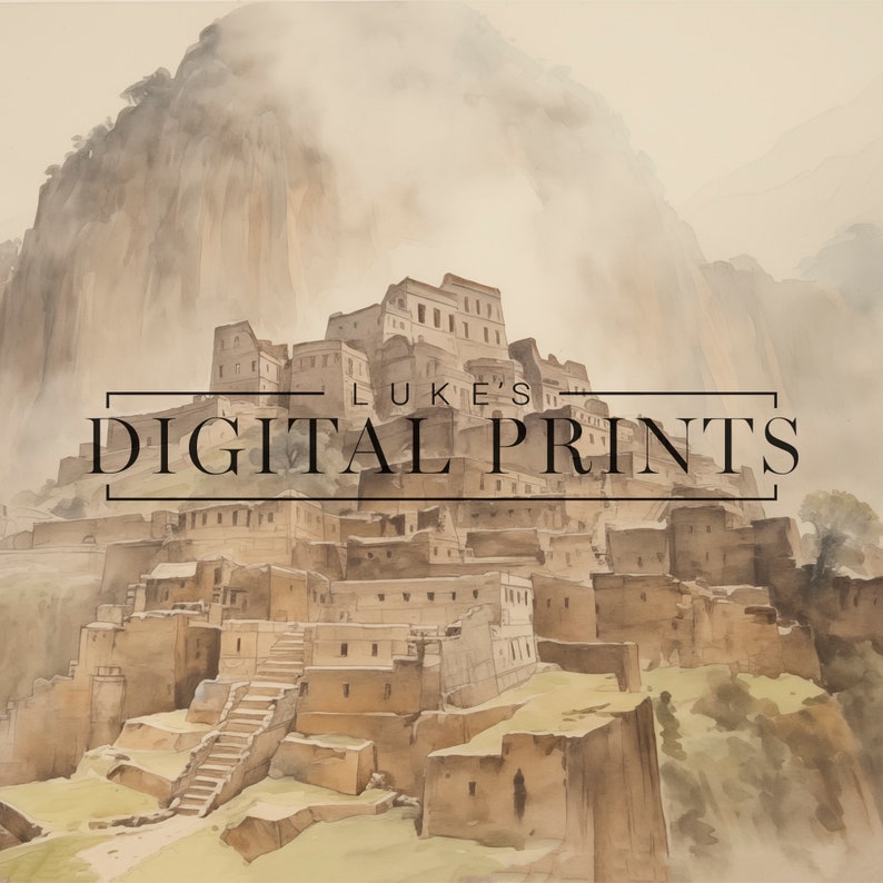 PRINTABLE Machu Picchu Art - Digital Download - Ancient Inca Citadel ...