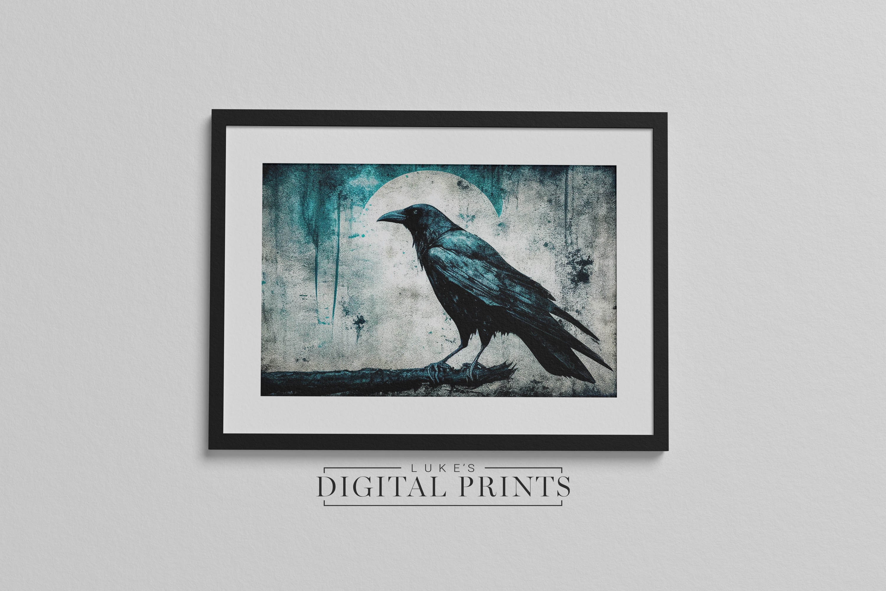 Vintage Raven Digital Wall Art Print Instant PRINTABLE - Etsy