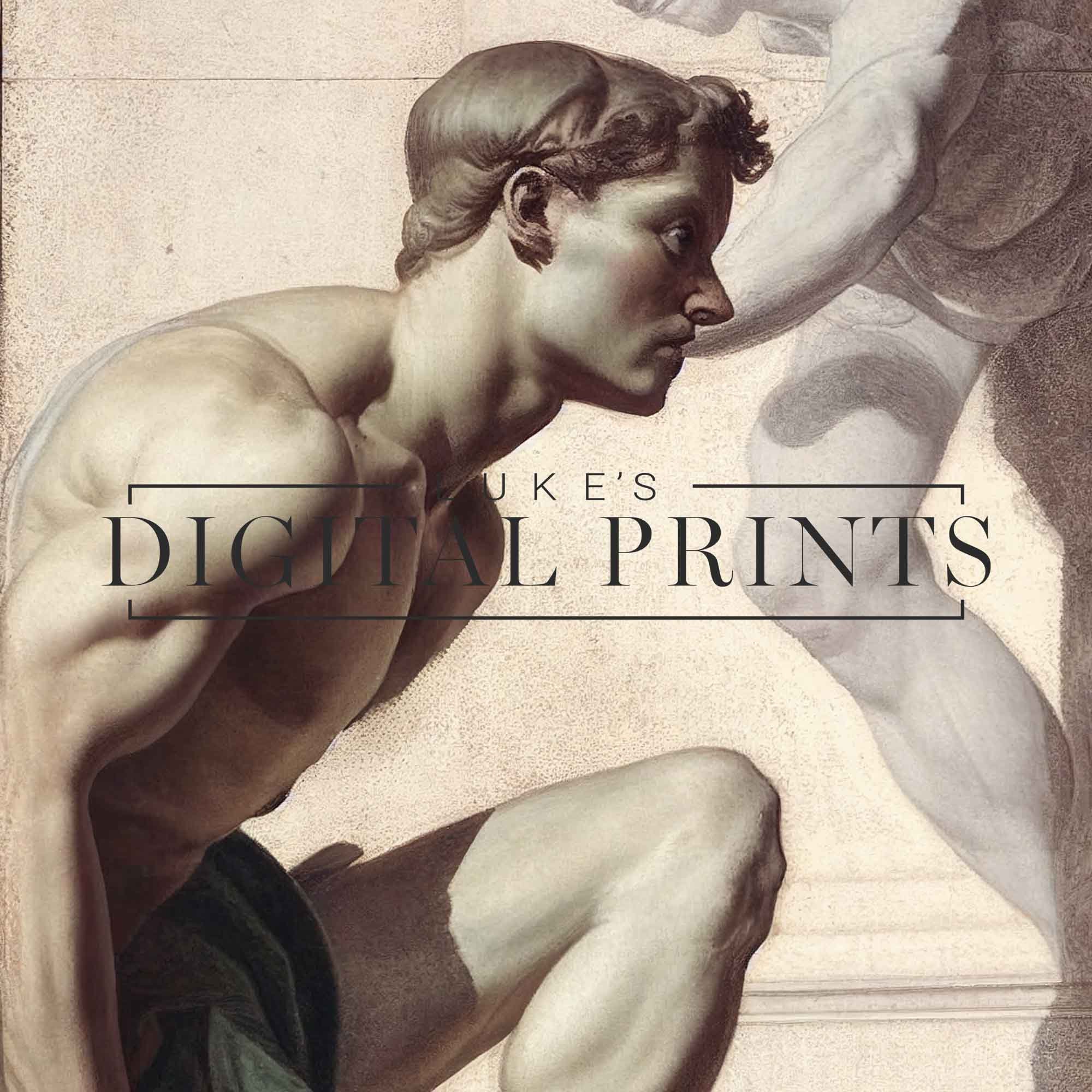 PRINTABLE Classical Portrait Drawing Set of 2 - Digital Print Download ...