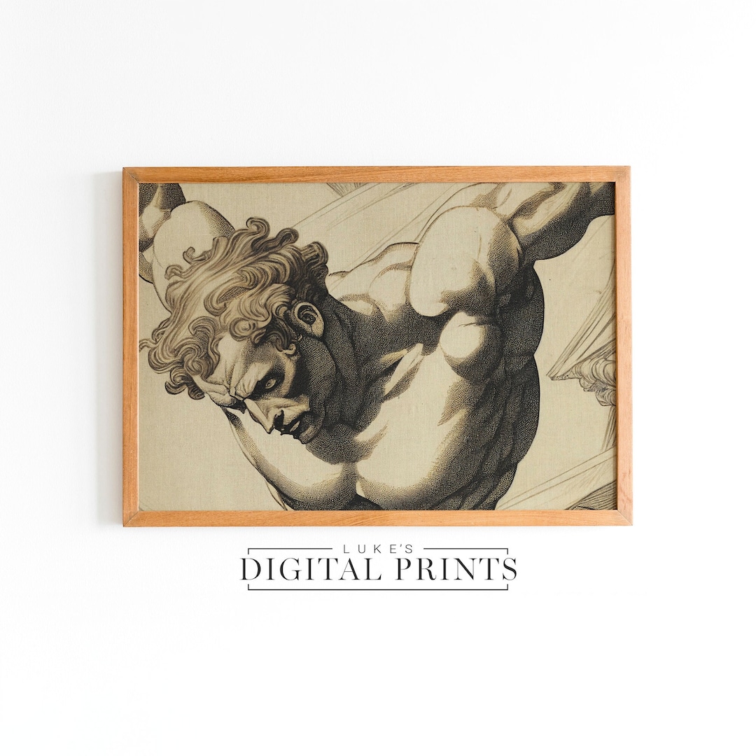 Classical Greek Man Drawing - Digital Print Download - Vintage ...