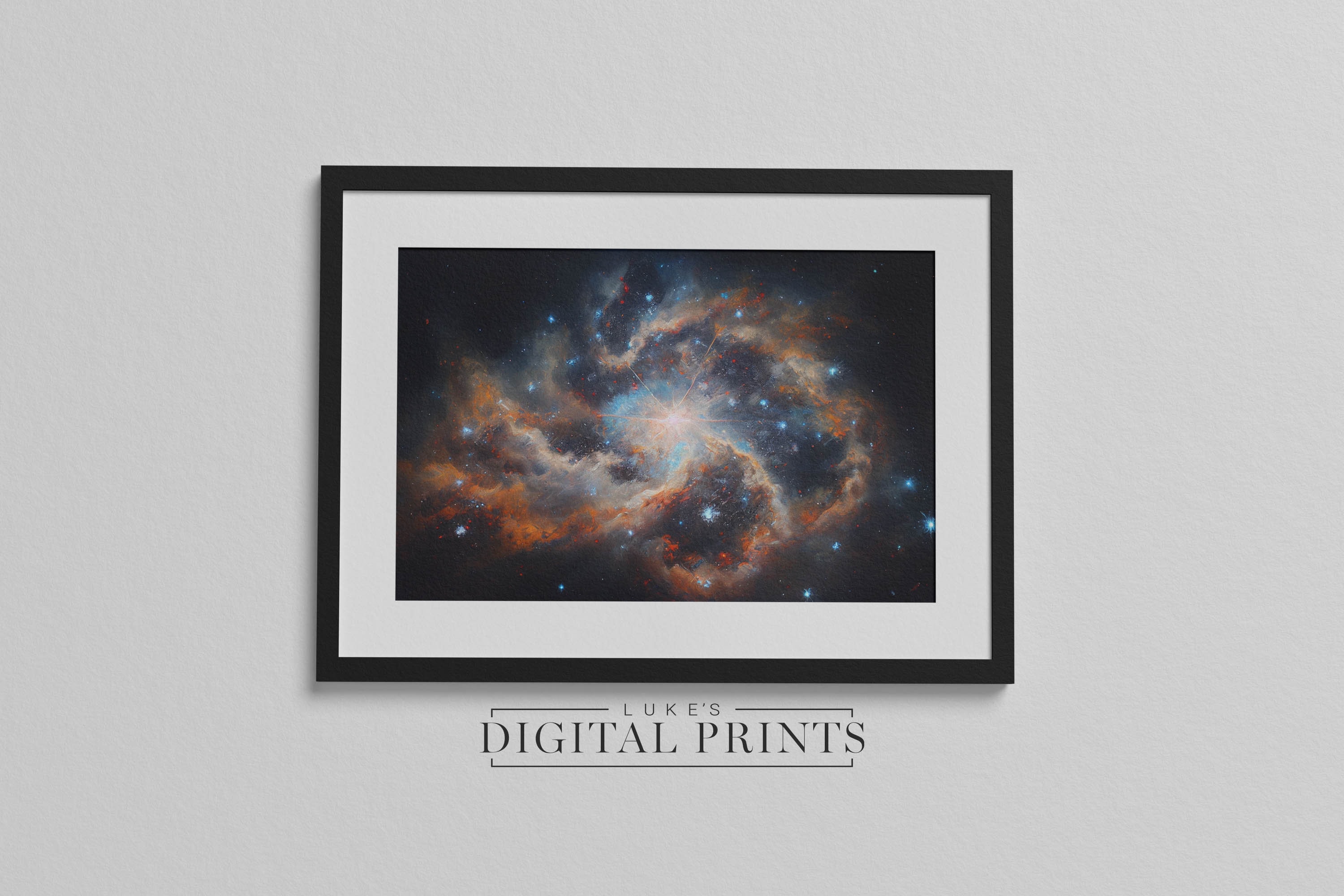 Space Art Painting Print - Solar System Nebula PRINTABLE Wall Art ...