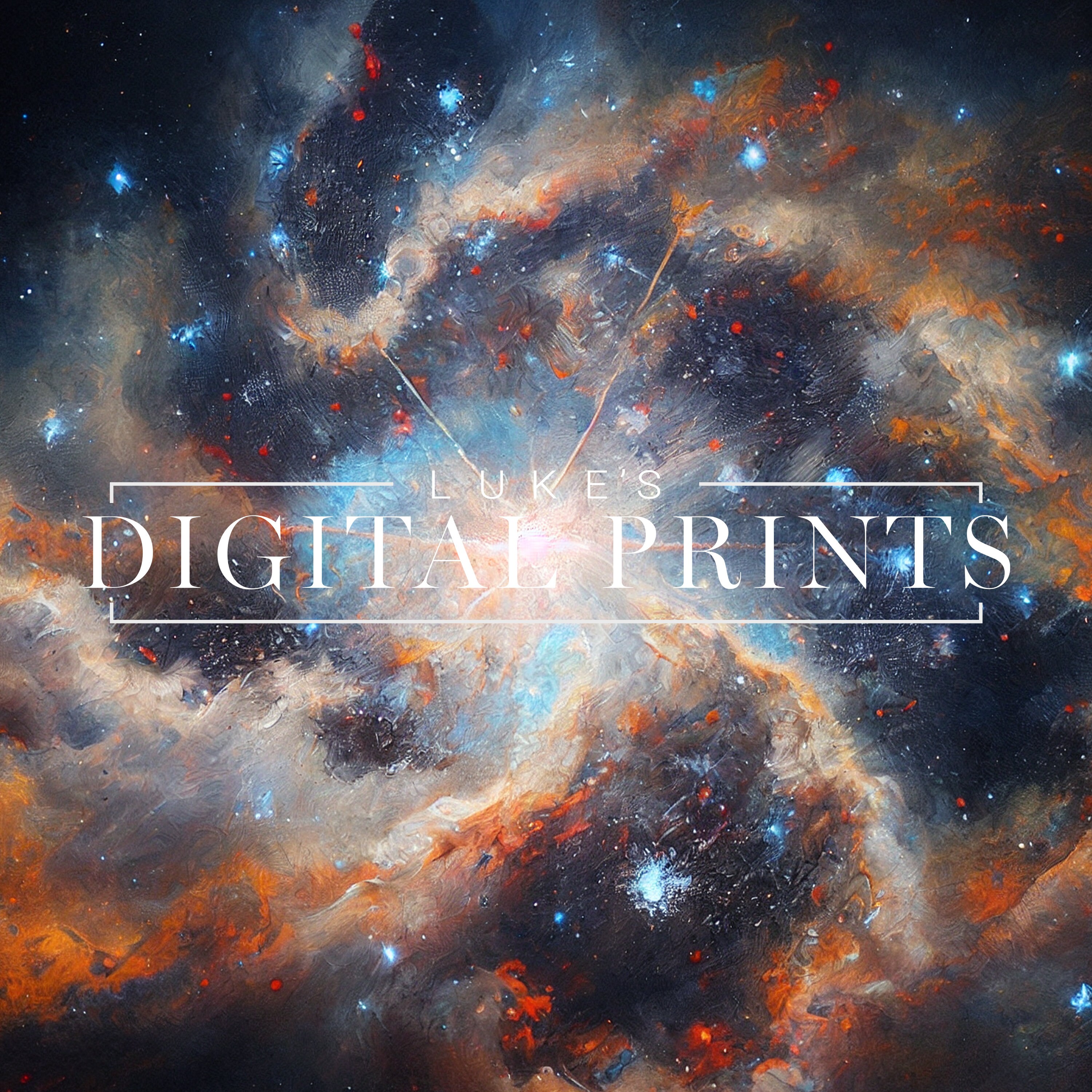 Space Art Painting Print - Solar System Nebula PRINTABLE Wall Art ...