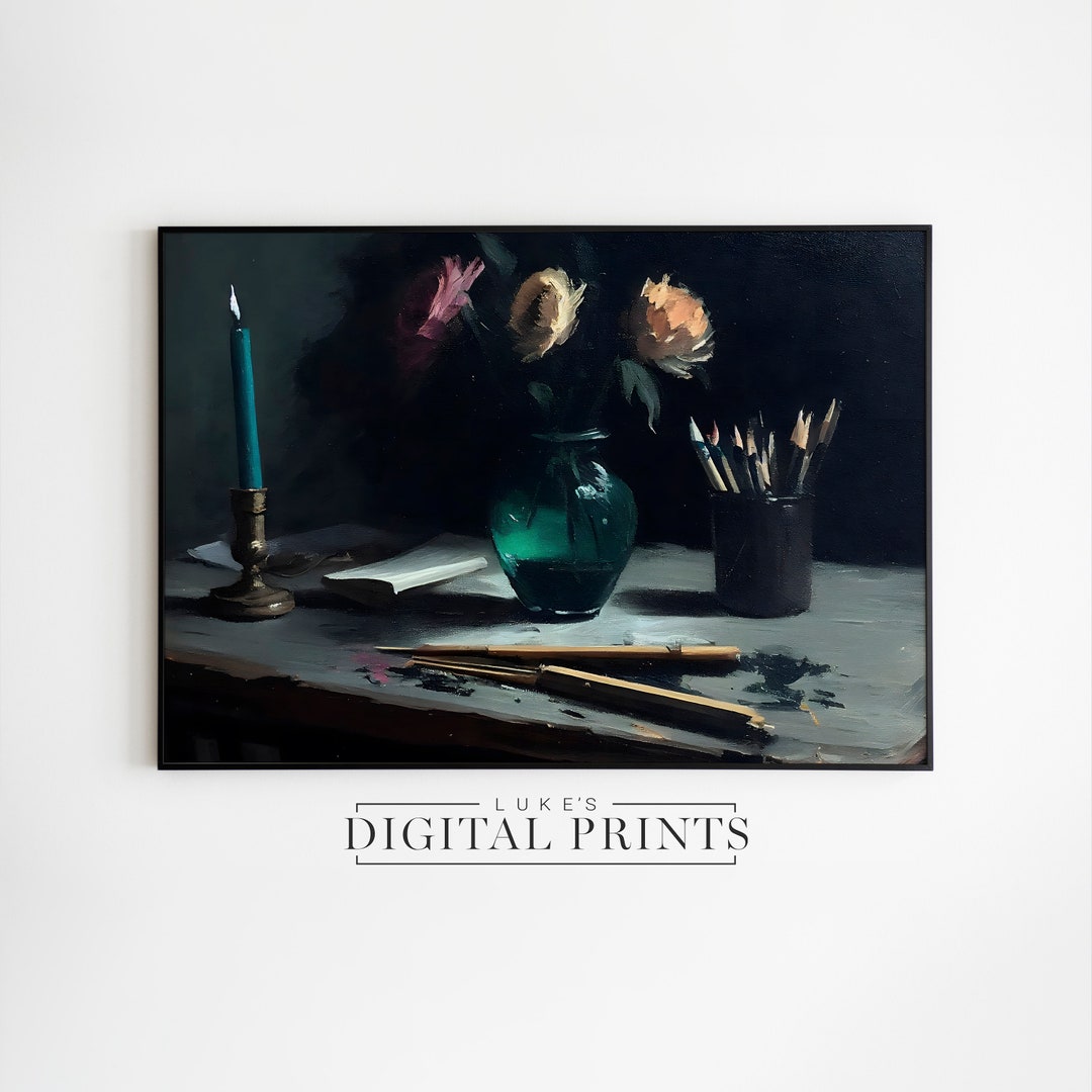PRINTABLE Gothic Still Life Wall Art - Digital Print Download - Vintage ...
