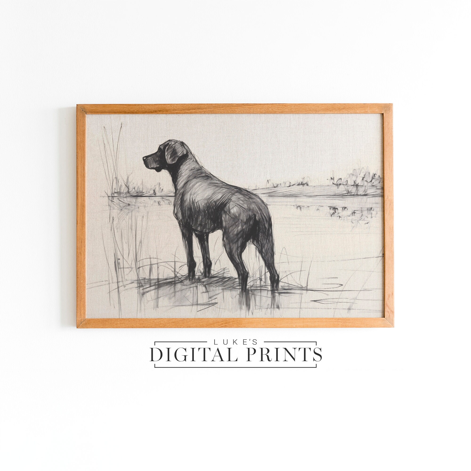 Black Labrador Sketch Print - Digital Download - PRINTABLE Cute Pet Lab ...