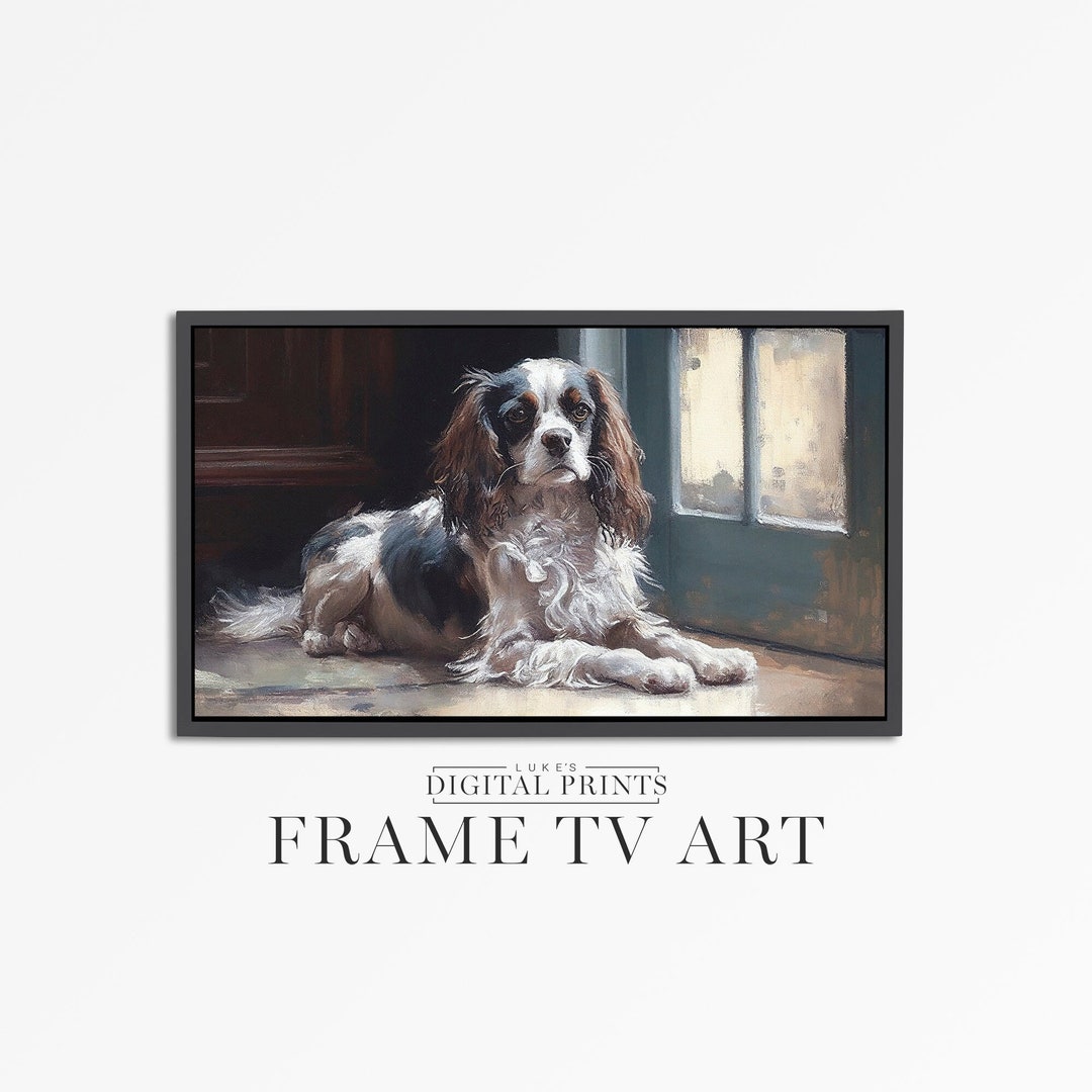 FRAME TV Art Digital Download - Cavalier King Charles Spaniel Oil ...