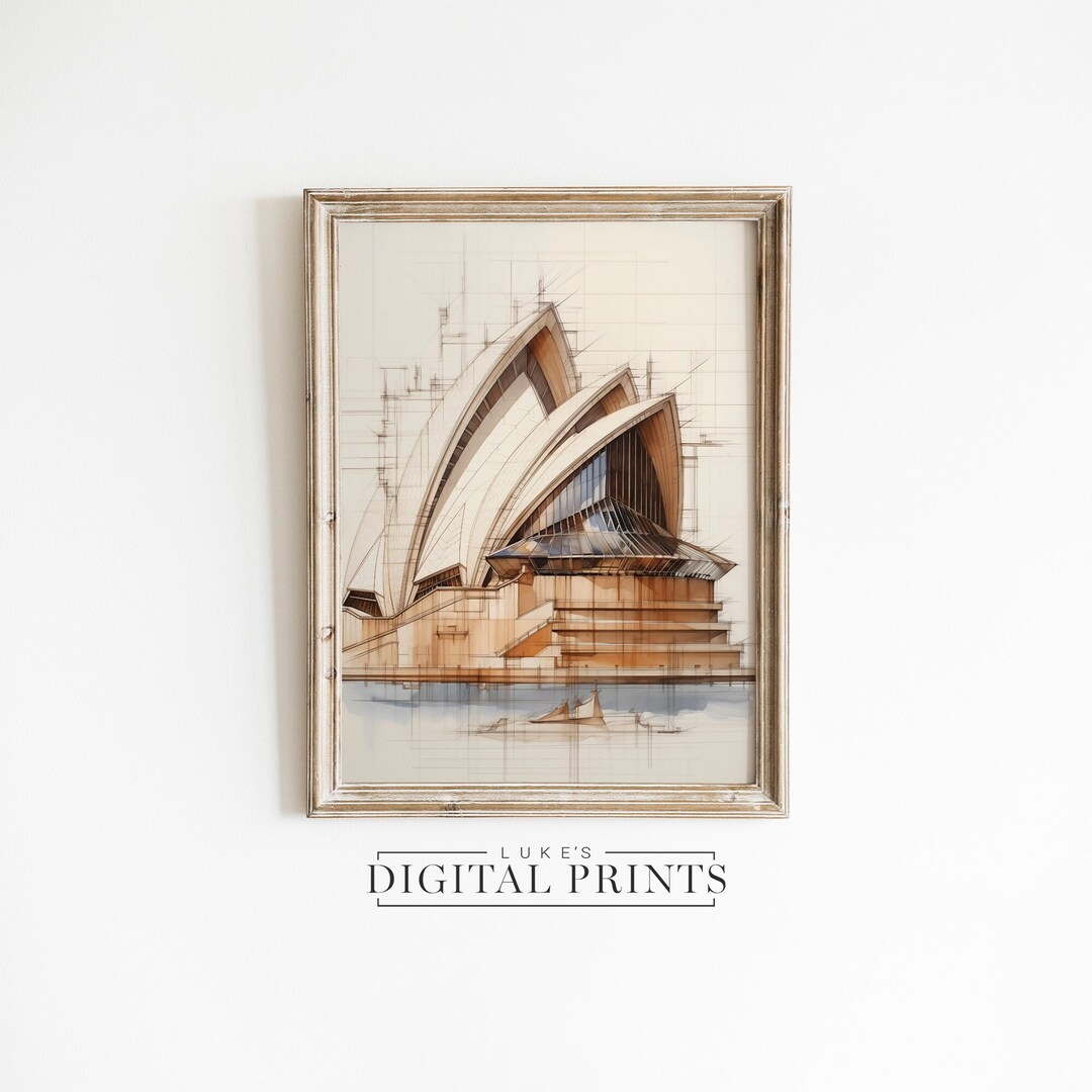 Sydney Opera House Drawing Art Print - Digital Download - PRINTABLE ...